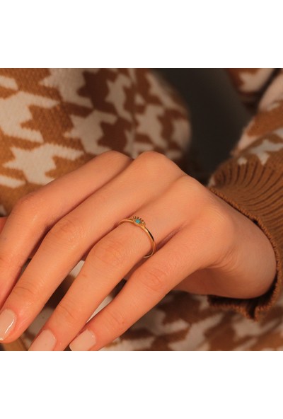 Adil Idil Kuyumculuk 14 Ayar Kirpik Göz Desen Yüzük