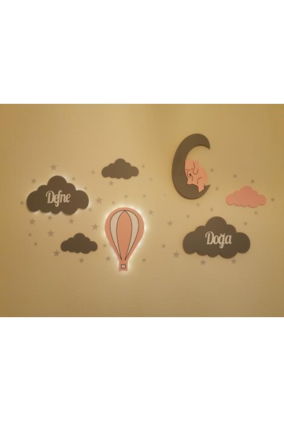 Işıklı Toplar Dükkanı Dekoratif Ahşap Çocuk Odası Ledli Gece Lambası Işıklı Toplar Dükkanı Dekoratif Ahşap Çocuk Odası Ledli Gece Lambası