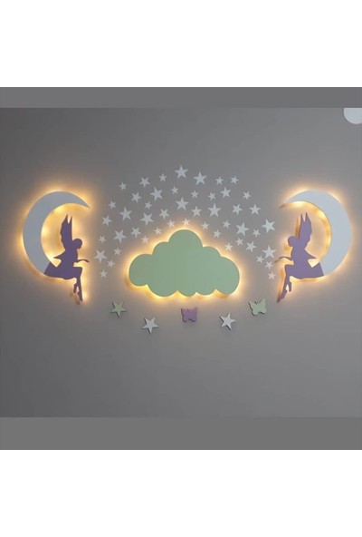 Işıklı Toplar Dükkanı Dekoratif Ahşap Çocuk Odası Ledli Gece Lambası Işıklı Toplar Dükkanı Dekoratif Ahşap Çocuk Odası Ledli Gece Lambası