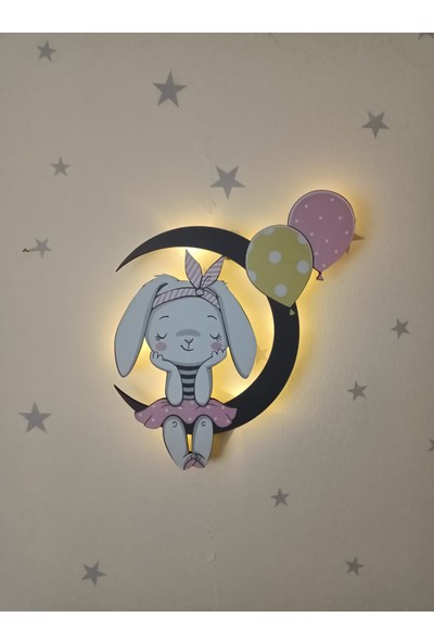 Işıklı Toplar Dükkanı Dekoratif Ahşap Çocuk Odası Ledli Gece Lambası Işıklı Toplar Dükkanı Dekoratif Ahşap Çocuk Odası Ledli Gece Lambası