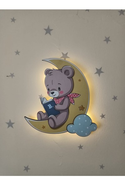 Işıklı Toplar Dükkanı Dekoratif Ahşap Çocuk Odası Ledli Gece Lambası Işıklı Toplar Dükkanı Dekoratif Ahşap Çocuk Odası Ledli Gece Lambası