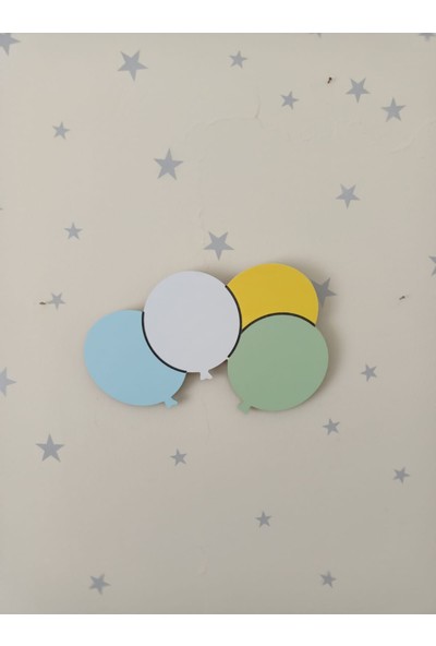 Işıklı Toplar Dükkanı Dekoratif Ahşap Çocuk Odası Ledli Gece Lambası