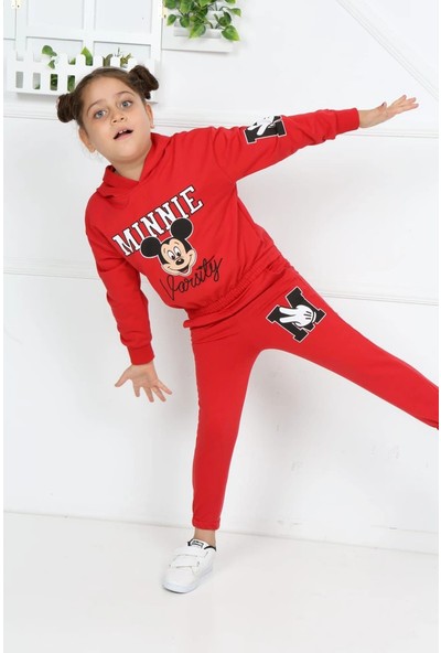 Eylül Butik ve Takı Mickey Mouse Baskılı Kız Çocuk Takımı
