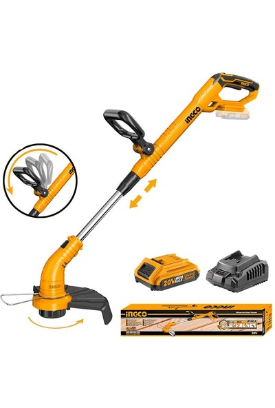 İngco Li-Ion Akülü Tırpan 2X20V 4.0AH