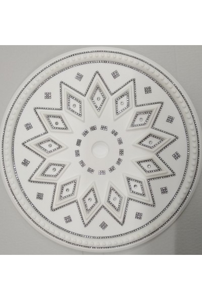 Osmanlı Baklava Desenli Stropiyer Taşlı Tavan Lamba Göbeği - 48 cm Osmanlı Baklava Desenli Stropiyer Taşlı Tavan Lamba Göbeği - 48 cm