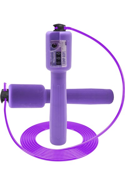 Delta Sayaçlı Uzunluk Ayarlı Göstergeli Mor Atlama Ipi