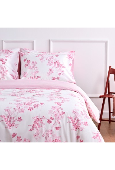 Leruum London Leruum Sevilla Pamuk Çift Taraflı Yatak Nevresim Takımı Pembe Çiçekli&Çizgili Tek Kişilik 160x220 Leruum London Leruum Sevilla Pamuk Çift Taraflı Yatak Nevresim Takımı Pembe Çiçekli&Çizgili Tek Kişilik 160x220