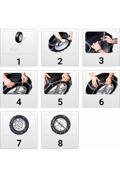 Mefa Tech Mefatech Kar Zinciri 255/60/R18 Merdiven Tipi Mahmuzlu Serme Suv Minibüs