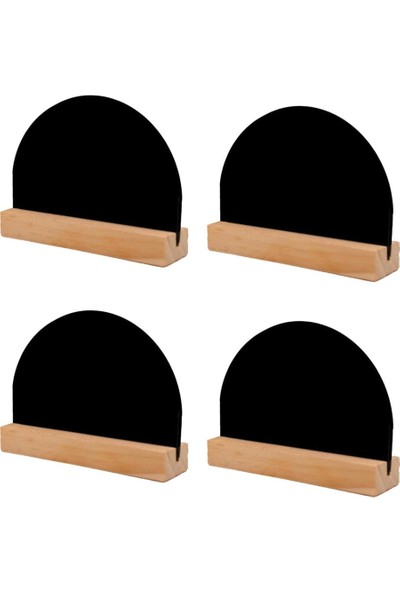 F Fityle Küçük Çıkarılabilir Ahşap Siyah Mesaj Kurulları Çift Taraflı Blackboard Yarım Yuvarlak (Yurt Dışından)
