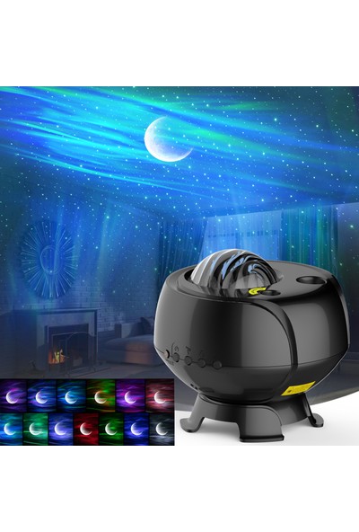 Rshower Yatak Odası Için LED Yıldız Desenli Projektör Müzik Hoparlörü - Siyah (Yurt Dışından) Rshower Yatak Odası Için LED Yıldız Desenli Projektör Müzik Hoparlörü - Siyah (Yurt Dışından)