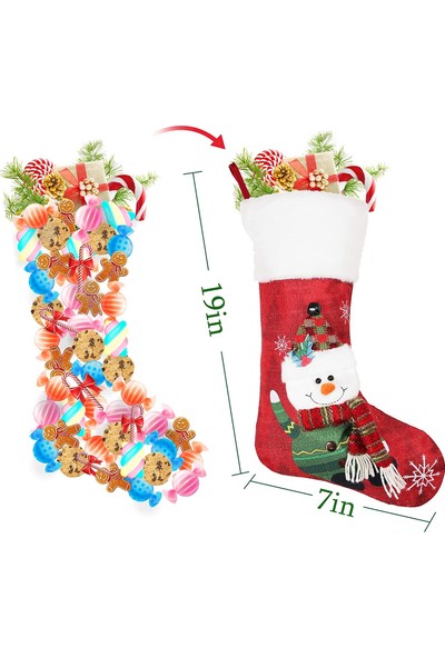 Rshower Coolwufan Noel Çorap 4 Paket, 19 Xmas Çorap Kar Tanesi ile Santa Kardan Adam Ren Geyiği Penguen ve Peluş Faux Kürk Manşet Çorap Merdiven Için Şömine Asılı Noel Ev Dekorasyonu (Yurt Dışından) Rshower Coolwufan Noel Çorap 4 Paket, 19 Xmas Çorap Kar Tanesi ile Santa Kardan Adam Ren Geyiği Penguen ve Peluş Faux Kürk Manşet Çorap Merdiven Için Şömine Asılı Noel Ev Dekorasyonu (Yurt Dışından)