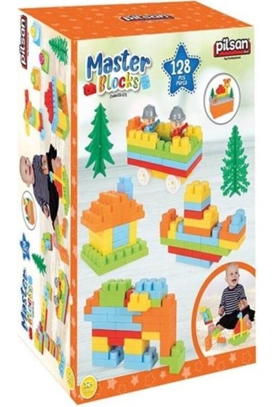 Pilsan Aksesuarlı Master Bloklar 128 Parça Pilsan Aksesuarlı Master Bloklar 128 Parça