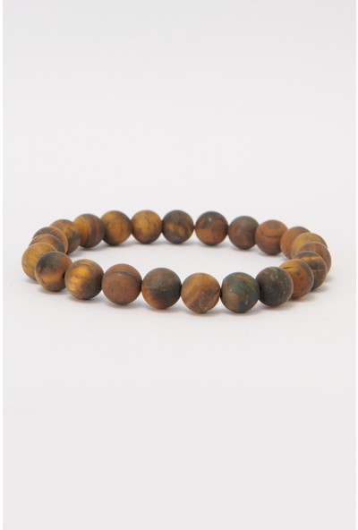 Altınyıldız Classıcs Erkek Kahverengi Cam Boncuk Bileklik