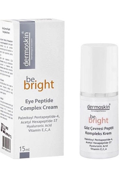 Dermoskin Be Bright Göz Çevresi Peptit Kompleks Krem 15 ml Dermoskin Be Bright Göz Çevresi Peptit Kompleks Krem 15 ml