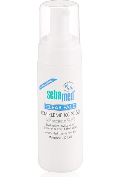 Sebamed Clear Face Sivilce ve Akne Karşıtı Yüz Temizleyici Köpük 150 ml
