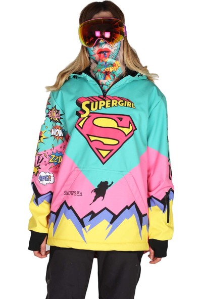 Snowsea Supergirl Yaka Fermuarlı Snowboard & Kayak Montu SS7732
