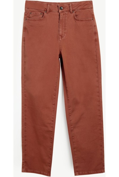 Yargıcı Nakış Detaylı Denim Pantolon