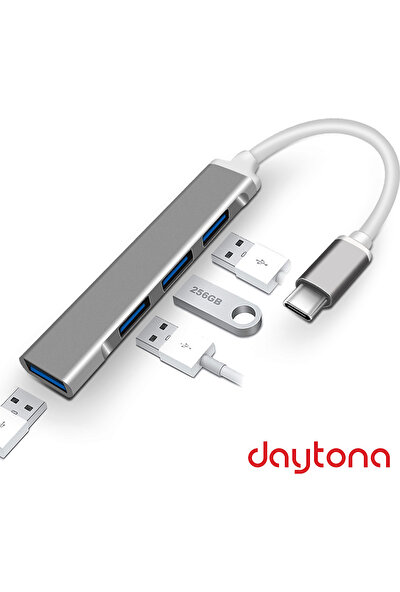 Daytona 809-CC Macbook Uyumlu Type-C to 4* USB 3.0 Splitter 5 Gbps Çevirici Hub Adaptör Daytona 809-CC Macbook Uyumlu Type-C to 4* USB 3.0 Splitter 5 Gbps Çevirici Hub Adaptör