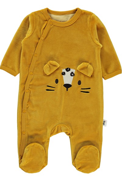 Civil Baby Kaplan Surat Nakış 1-6 Ay Erkek Tulum Hardal Civil Baby Kaplan Surat Nakış 1-6 Ay Erkek Tulum Hardal