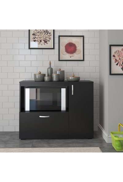 Era Home Mini Fırın Bölmeli Dolap Mutfak ve Fırın Dolabı Siyah Era Home Mini Fırın Bölmeli Dolap Mutfak ve Fırın Dolabı Siyah