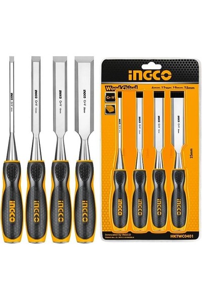 Ingco Endüstriyel 4'lü Ahşap Iskarpela Seti Ingco Endüstriyel 4'lü Ahşap Iskarpela Seti