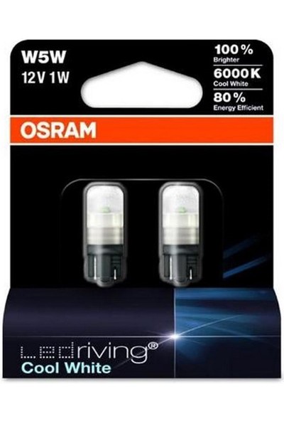 Osram 2850-02B 12 V T10 Park 6000K Takım Osram 2850-02B 12 V T10 Park 6000K Takım
