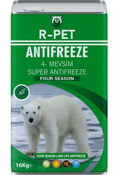 R - Pet Antifriz -42 Derece Yeşil 16 kg - Teneke R - Pet Antifriz -42 Derece Yeşil 16 kg - Teneke