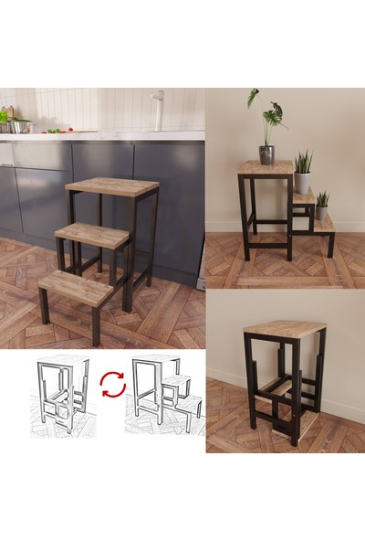 Yüceer Home Çok Amaçlı Katlanır Merdiven Çiçeklik Sehpa Tabure Yüceer Home Çok Amaçlı Katlanır Merdiven Çiçeklik Sehpa Tabure