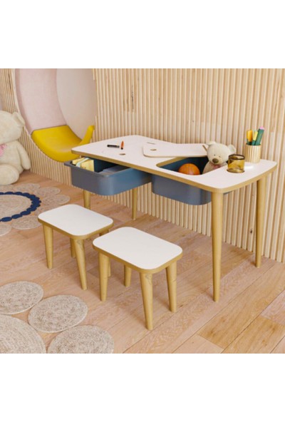 Yüceer Home Montessori Çiftli Çocuk Çalışma Oyun Masa Tabure Seti Yüceer Home Montessori Çiftli Çocuk Çalışma Oyun Masa Tabure Seti