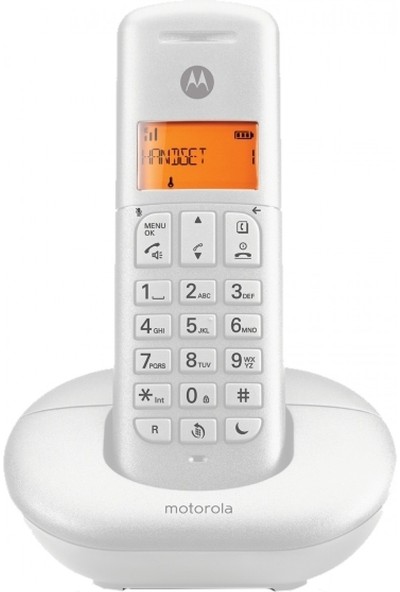Motorola E201 Handsfree Dect Telsiz Telefon Beyaz Motorola E201 Handsfree Dect Telsiz Telefon Beyaz