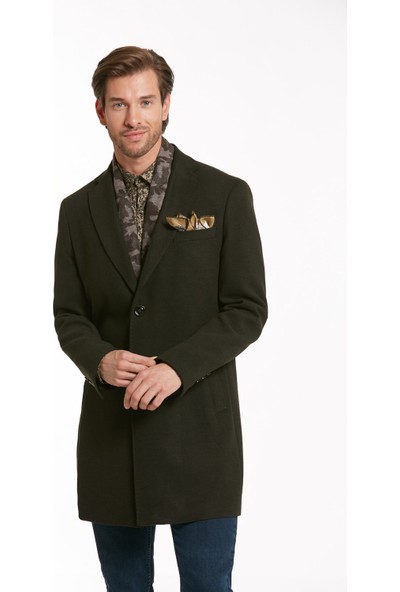 Hatemoğlu Haki Ceket Yaka Palto