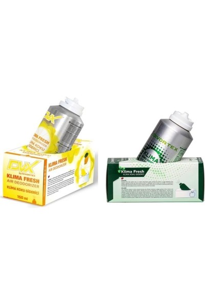 Divortex Turunç ve Yeşil Elma Kokulu Klima Bombası 2 Adet 150 ml Divortex Turunç ve Yeşil Elma Kokulu Klima Bombası 2 Adet 150 ml