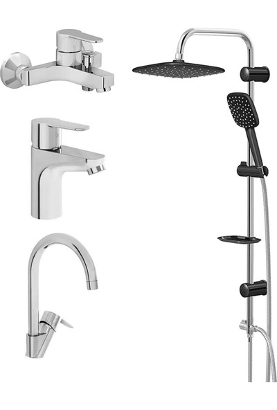 Artema Win S Lavabo, Banyo, Eviye Batarya ve Valtemo Tepe Duş Seti Artema Win S Lavabo, Banyo, Eviye Batarya ve Valtemo Tepe Duş Seti