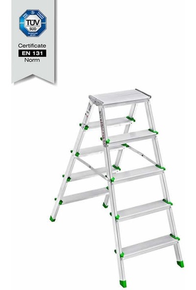 Saraylı Merdiven Alüminyum Çift Taraflı 5+5 (1805) Saraylı Merdiven Alüminyum Çift Taraflı 5+5 (1805)