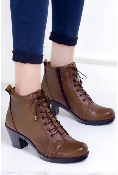 Eşle Ayakkabı 20K Eşle 858 Kadın Hakiki Deri Bot Taba Eşle Ayakkabı 20K Eşle 858 Kadın Hakiki Deri Bot Taba