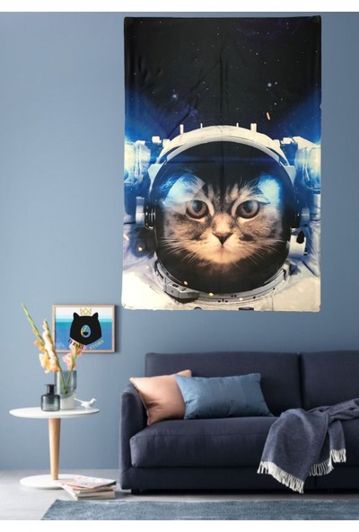 Tuengi Store Astronaut Cat Duvar Örtüsü 150X100 cm Tuengi Store Astronaut Cat Duvar Örtüsü 150X100 cm