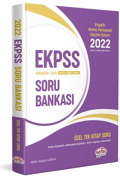 Editör Yayınevi Ekpss Adayları Için Soru Bankası