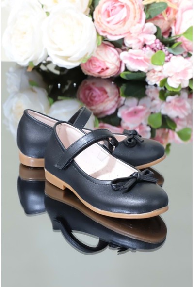 Kidessa 1117 Kız Çocuk Bantlı Babet Ayakkabı - NKT01117-SIYAH-26
