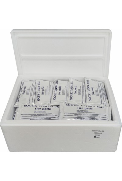 50 Adet Soğutucu Jel Poşet Buz Aküsü 480 gr 50 Adet Soğutucu Jel Poşet Buz Aküsü 480 gr