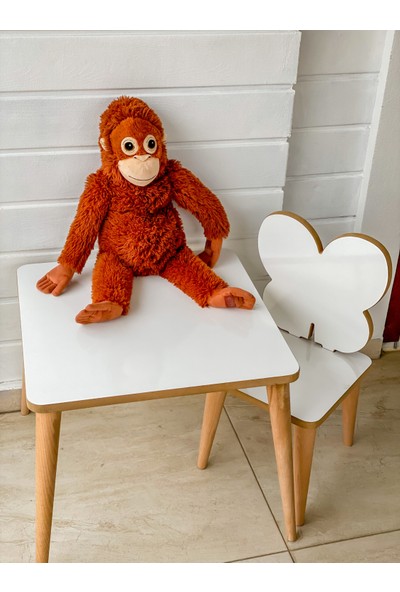 Wood Baby Store Montessori Kelebek Aktivite Masa Sandalye 1+2 Wood Baby Store Montessori Kelebek Aktivite Masa Sandalye 1+2