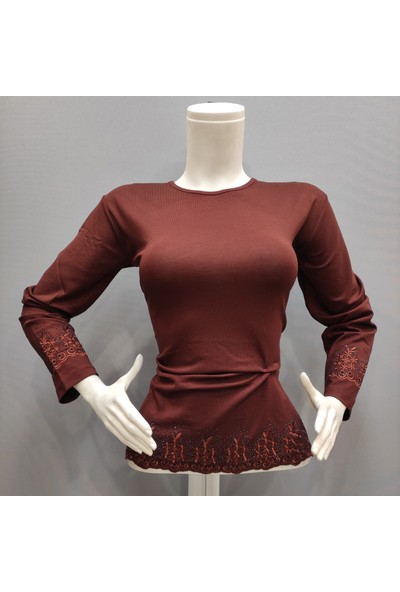 Modaminar Kadın Nergis Triko Etek ve Kol Işlemeli Bluz Modaminar Kadın Nergis Triko Etek ve Kol Işlemeli Bluz
