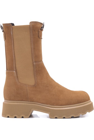 Derimod Kadın Deri Süet Chelsea Bot