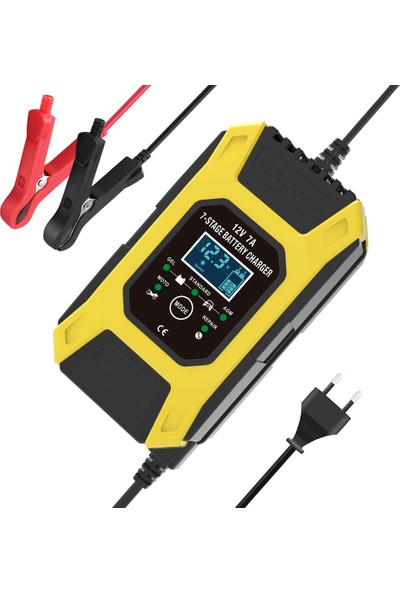 Lifestylee Araba Motosiklet Için 7-Segment 12V 7A Kurşun Asit Akü Onarım Şarj Cihazı Lifestylee Araba Motosiklet Için 7-Segment 12V 7A Kurşun Asit Akü Onarım Şarj Cihazı