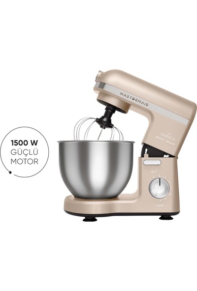 Karaca Mastermaid Chef Stand Mikser Iconic Beige 1500W 5 Lt Karaca Mastermaid Chef Stand Mikser Iconic Beige 1500W 5 Lt