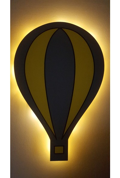 Işıklı Toplar Dükkanı Dekoratif Ahşap Çocuk Odası Ledli Gece Lambası