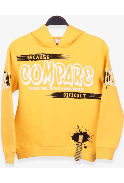 Breeze Erkek Çocuk Sweatshirt Baskılı Sarı (10-14 Yaş)