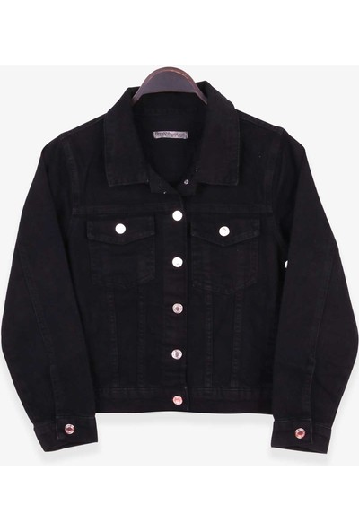 Breeze Çocuk Kot Ceket Brit Detaylı Siyah (10-14 Yaş)