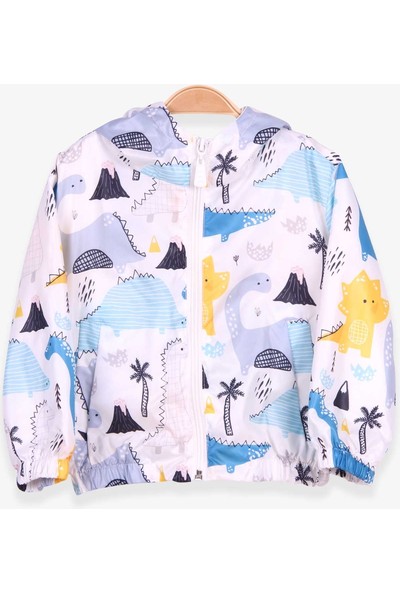 Breeze Erkek Çocuk Yağmurluk Dinazor Desenli Beyaz (1-6 Yaş) Breeze Erkek Çocuk Yağmurluk Dinazor Desenli Beyaz (1-6 Yaş)