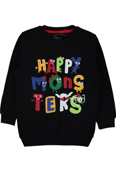 Civil Boys Erkek Çocuk Sweatshirt 2-5 Yaş Siyah