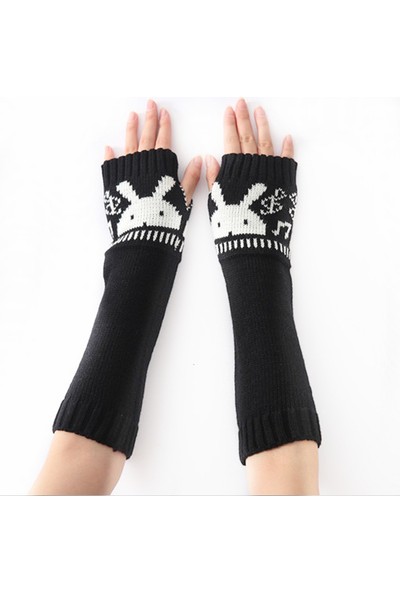 Springday Kadın Uzun Yarım Parmak Kışlık Eldiven (Yurt Dışından)